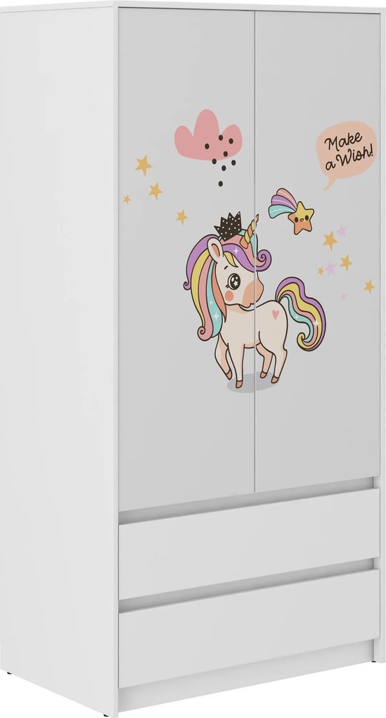 Wooden Toys Dětská skříň B-9 Jednorožec Rainbow