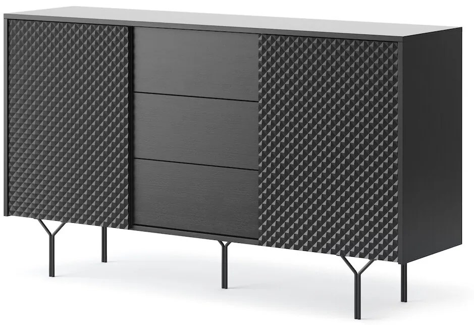 Moderní komoda ROBE KSZ144 2D, černá