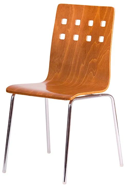 Office Pro Dřevěná židle NELA Barva nohou: Chrom, Barva dřeva12: Třešeň