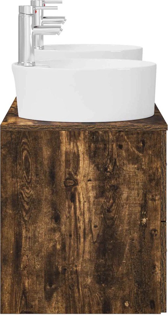Sada koupelnových skříněk 3 ks Kouřový dub 49,5 x 44,5 x 65 cm 3405879