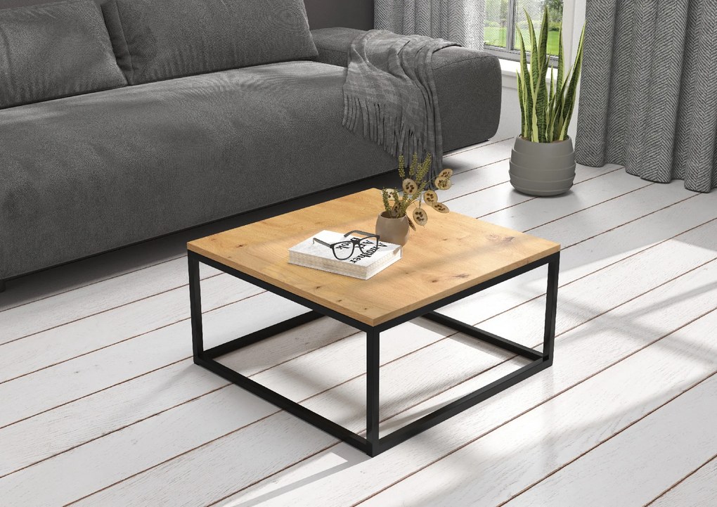 ADRK Furniture Konferenční stolek BELTEN 65x65 CT-BEL-B-A