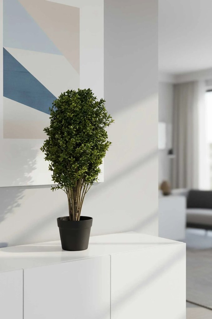 Umělý buxus BUXA, plast, výška 70 cm, zelený