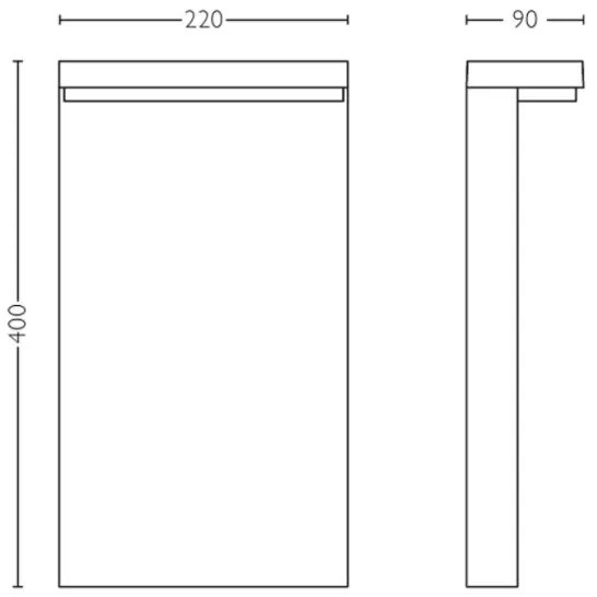 Philips - LED Venkovní lampa BUSTAN LED/3,8W/230V 40 cm IP44