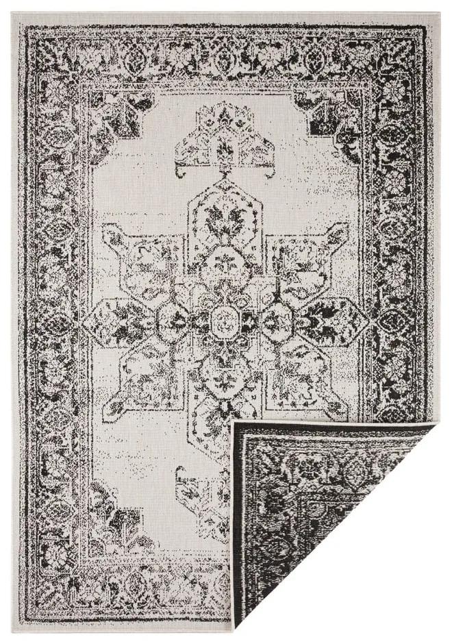 Černo-krémový venkovní koberec NORTHRUGS Borbon, 80 x 150 cm