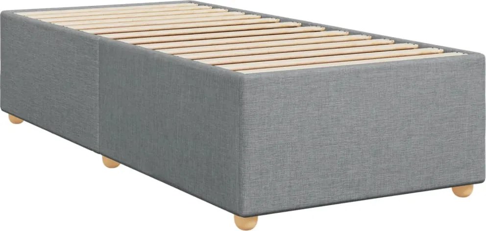 Box spring postel s matrací světle šedá 80 x 200 cm textil 3286500