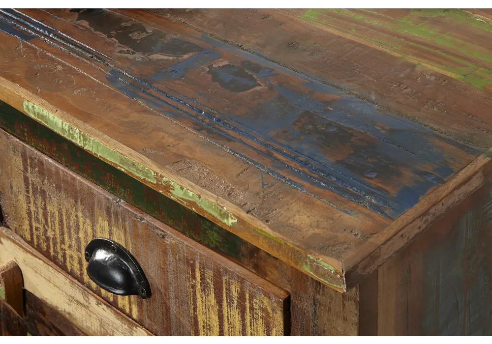 Massive home | Barevná komoda z masivu Avadi 160 cm reycklované dřevo MH401260