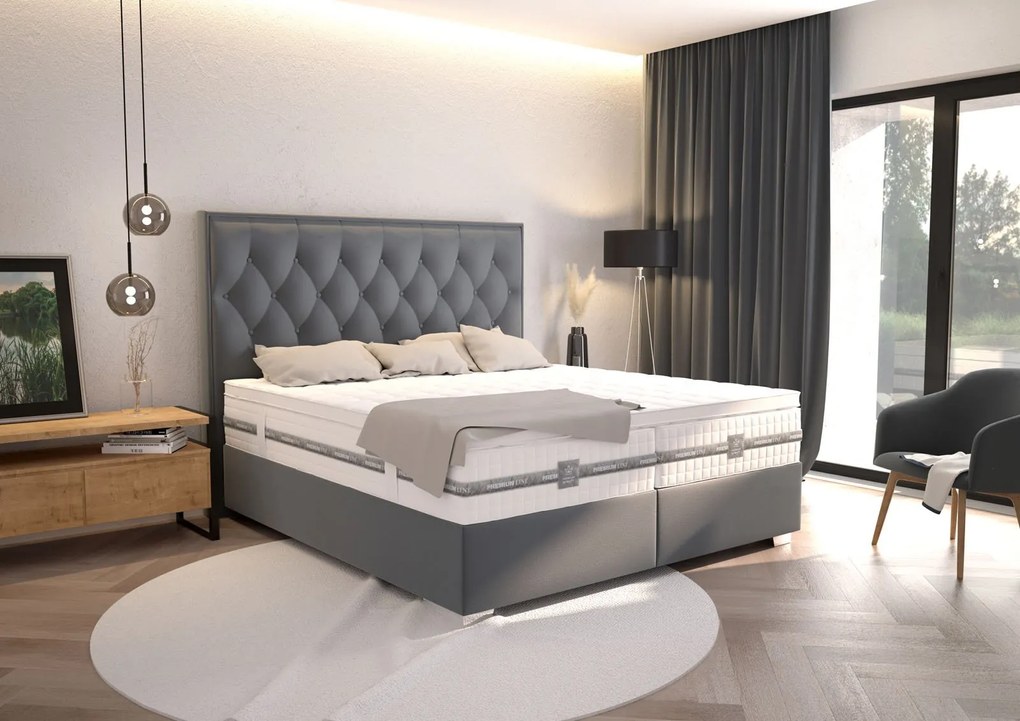 Blanář Padmé postel vč. roštů 180 x 200 cm, šedá
