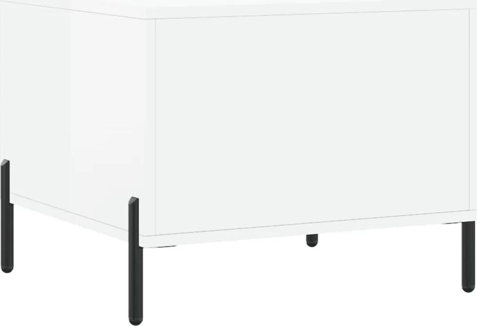 vidaXL Konferenční stolky 2 ks 50x50x40cm kompozitní dřevo [829417] Barva: bílá s vysokým leskem
