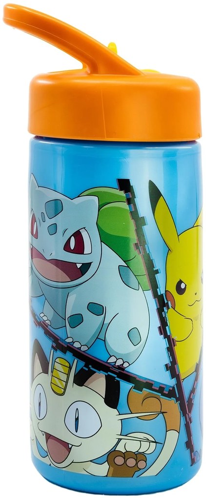 Sportovní láhev na pití Pokémon s brčkem - 410 ml