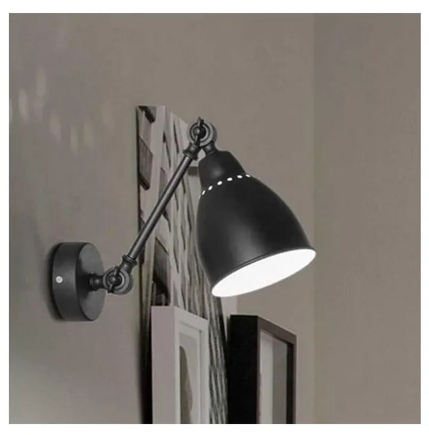 Ideal Lux - Nástěnná lampa 1xE27/60W/230V černá