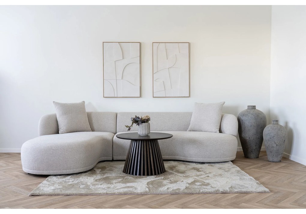 House Nordic Rohová pohovka KINGSTON béžová s lenoškou vlevo 256 cm