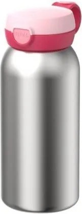 Růžová/ve stříbrné barvě kovová dětská termoska 500 ml Campus – Mepal