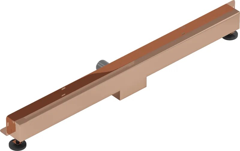 Mexen Flat Wall, sprchový žlab na zeď 2v1, 80 cm, růžové zlato, 1630080