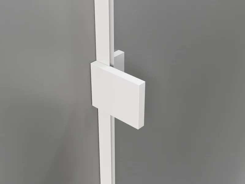 Mexen Lunar-B L, sklápěcí sprchový kout levý 90 x 70 cm, 8mm čiré sklo, bílý profil, 832L-090-070-20-00-L