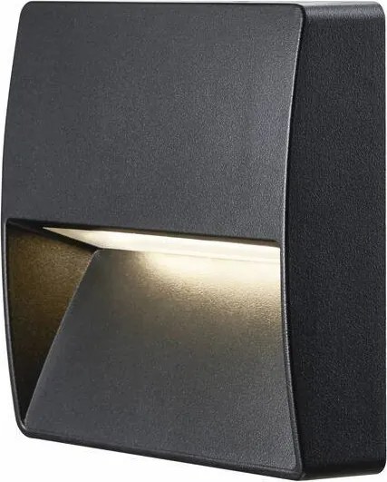 LA 1002869 DOWNUNDER OUT square WL, Outdoor, nástěnné vestavné LED svítidlo, antracitové, 3000K - BIG WHITE (SLV)