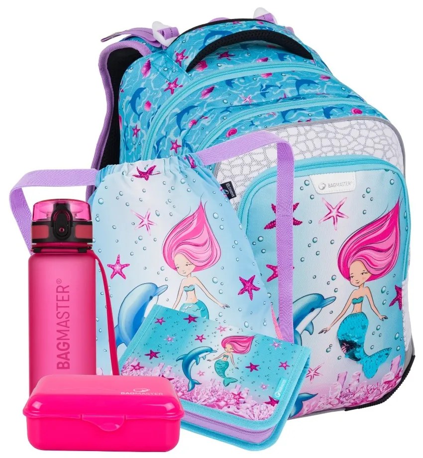 Bagmaster LUMI 24 A velký školní set pro prvňáčky – mořská panna