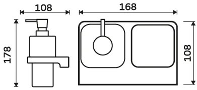 Nimco Dávkovač s pohárkem na kartáčky skleněný Maya