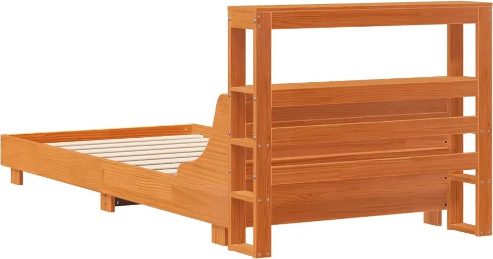 Postel bez matrace voskově hnědá 75 x 190 cm masivní borovice 3306446