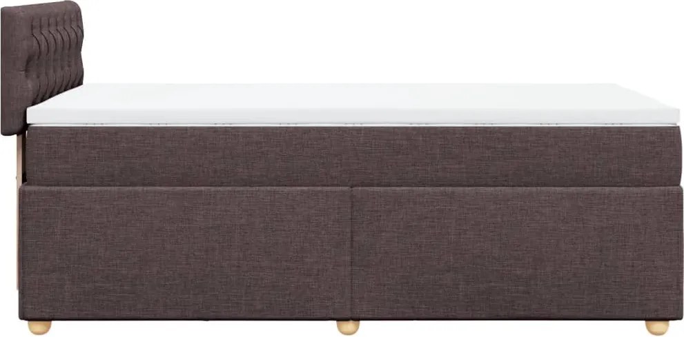 Box spring postel s matrací tmavě hnědá 90x190 cm textil 3286545