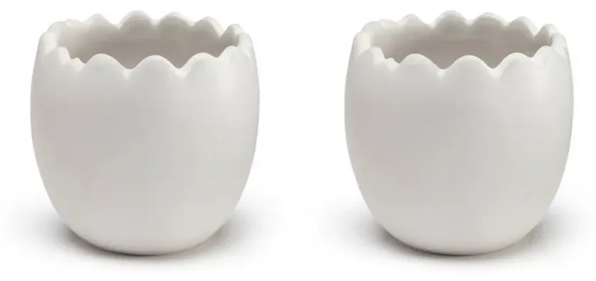 Stojánek na vajčko Egg Cup White - set 2 ks COOEE Design