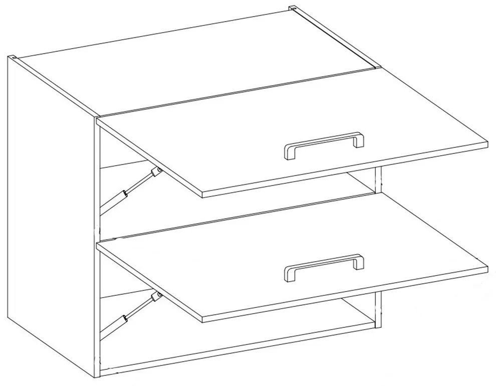 Kuchyňská linka VIGO b | 260 cm | QUADRO | UNI dvířka | lancelot/bílá lesk