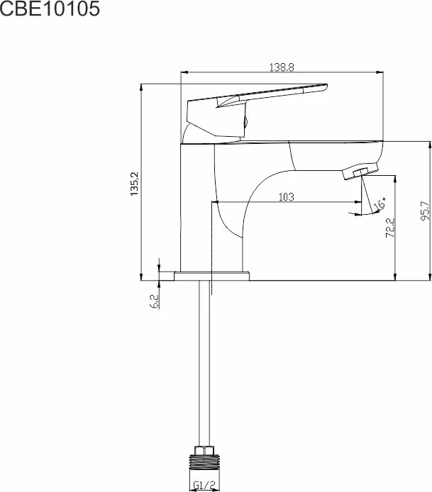 Mereo Mereo, Umyvadlová stojánková baterie, Viana, s bidetovou sprchou, CBE10105