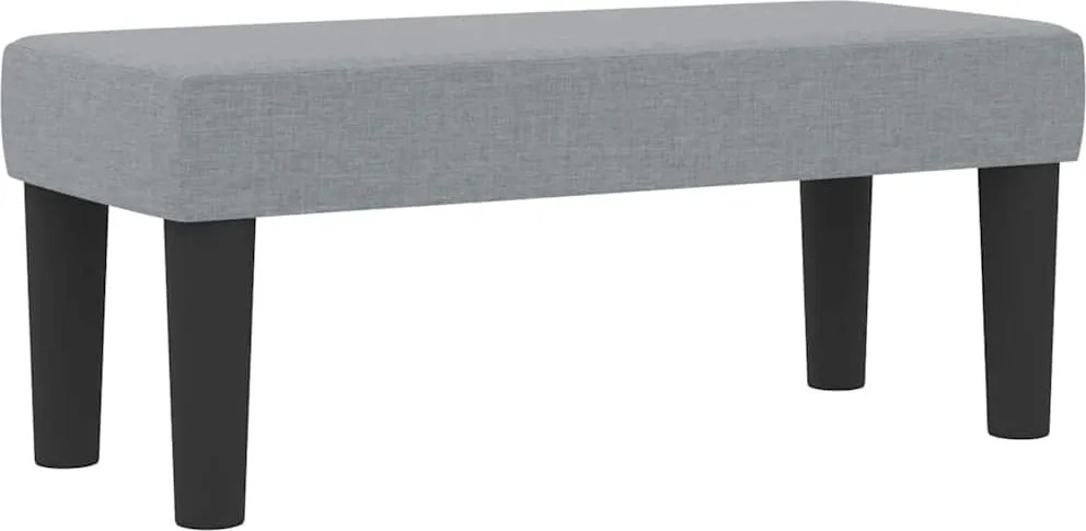 Postel s boxspringem s čelo Světle šedá 90 x 200 cm textil 3344037