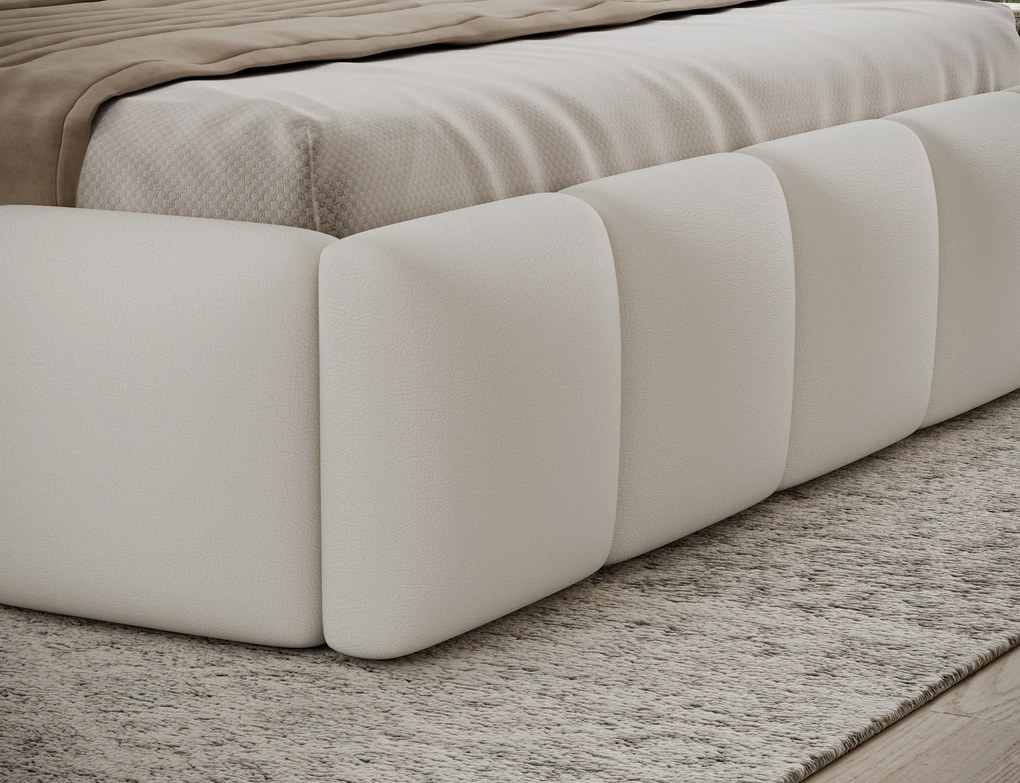 Postel Edvige + Dřevěný rám + plynový výtah + kontejner 140x200