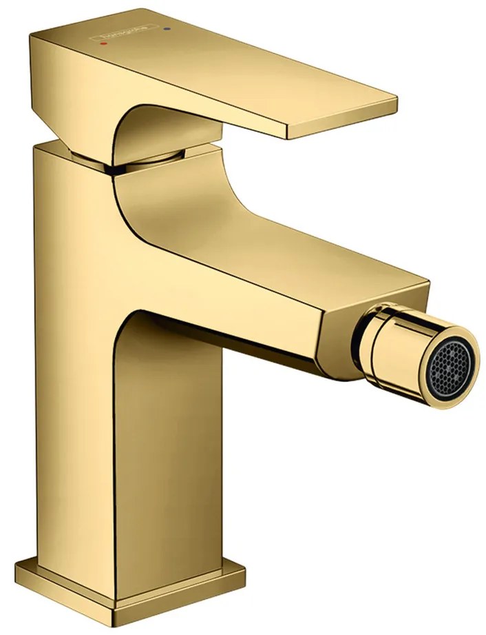 Hansgrohe Metropol, bidetová baterie stojánková s Push-Open, zlatá, HAN-32520990
