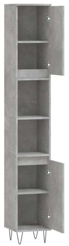 Petromila Koupelnová skříňka betonově šedá 30x30x190 cm kompozitní dřevo