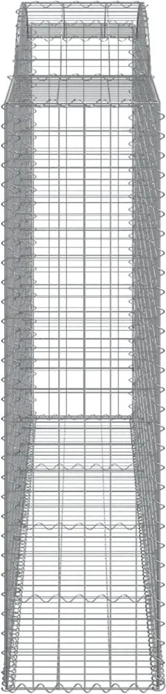 Klenuté gabionové koše 5 ks 300x50x180/200cm pozinkované železo 3146776