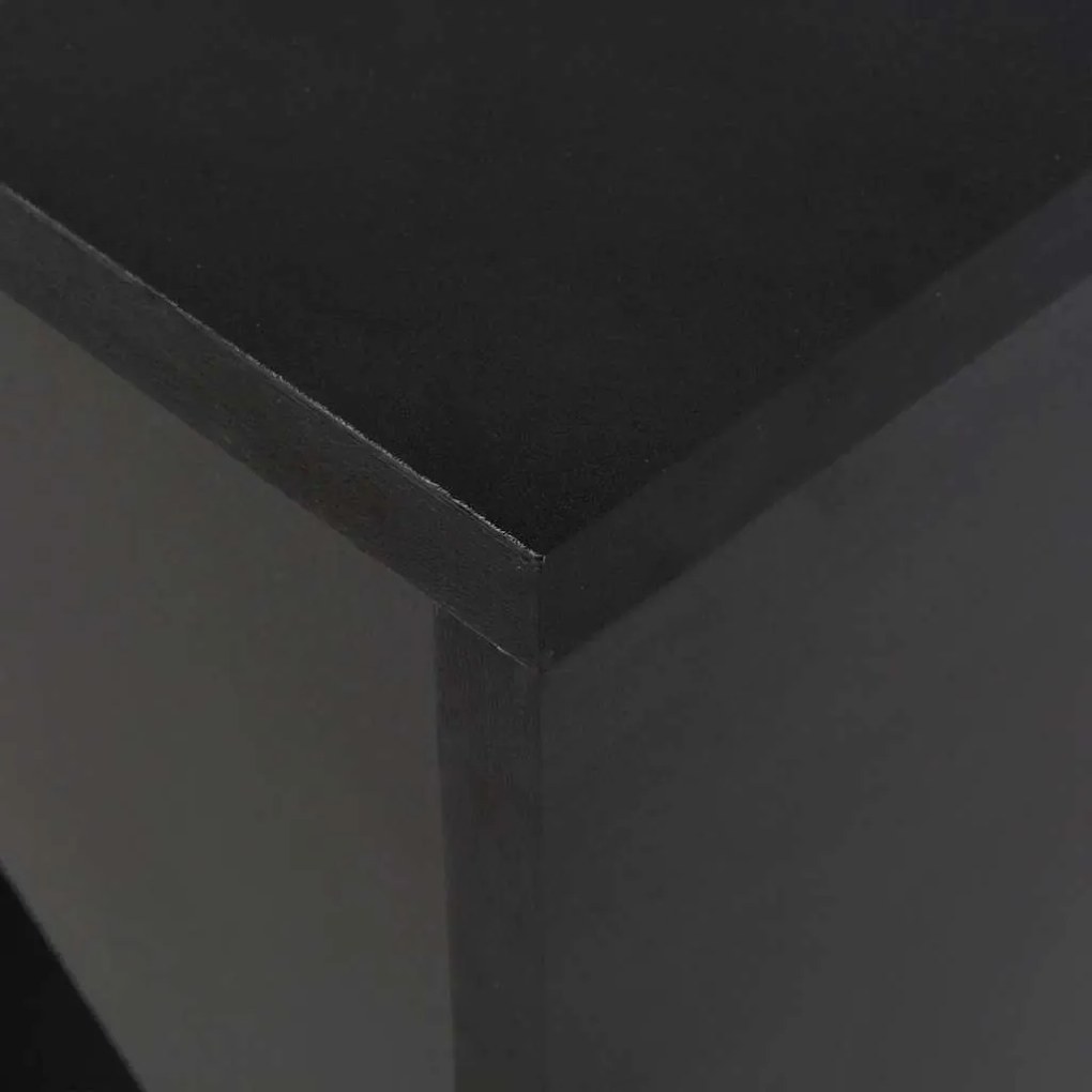 Barový stůl s pohyblivým regálem černý 138 x 39 x 110 cm 280223