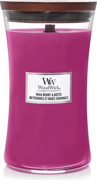 WoodWick vonná svíčka s dřevěným knotem velká Wild Berry & Beets 609 g