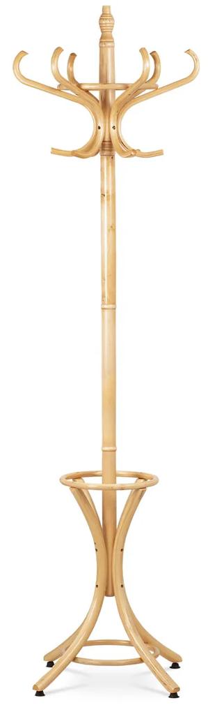 Dřevěný stojanový věšák, přírodní odstín, v - 186 cm F-2059 NAT