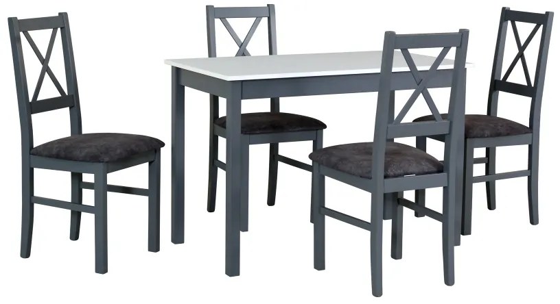 Jídelní stůl MAX 2 doprava zdarma deska stolu grafit, nohy stolu černá