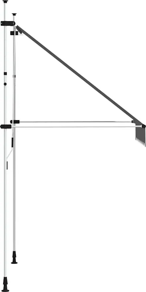 Ručně zatahovací markýza 150 cm antracitová 143687