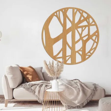 Designová dřevěná dekorace květinový ornament | SENTOP HDF0376