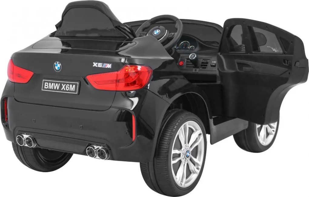 Ramiz Dětské elektrické autíčko BMW X6M lakované - černé SUV + dálkové ovládání
