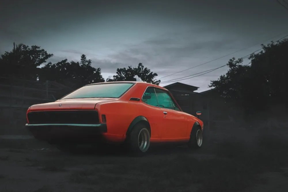 Vícedílný obraz Oranžové Retro Auto Nedostatek Nedostatek Přírodní plátno 60x40