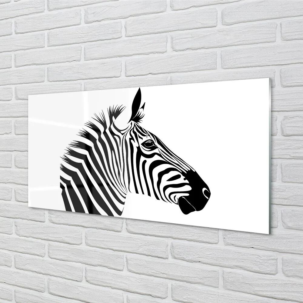 Obraz na skle Ilustrace zebra 120x60 cm