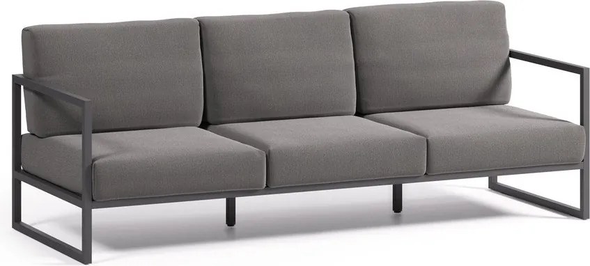 Tmavě šedá hliníková zahradní pohovka Comova – Kave Home