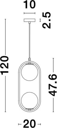 Závěsné svítidlo NOVA LUCE OBITAR G9 9988171 bez žárovky