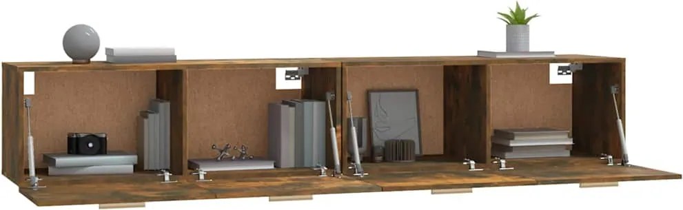 Nástěnné skříňky 2 ks kouřový dub 100 x 36,5 x 35 cm kompozit 3115665