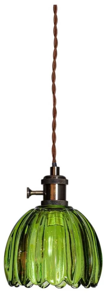 Cottex 8400100-2501 - Lustr na lanku NORA 1xE14/5W/230V zelená 8400100-2501