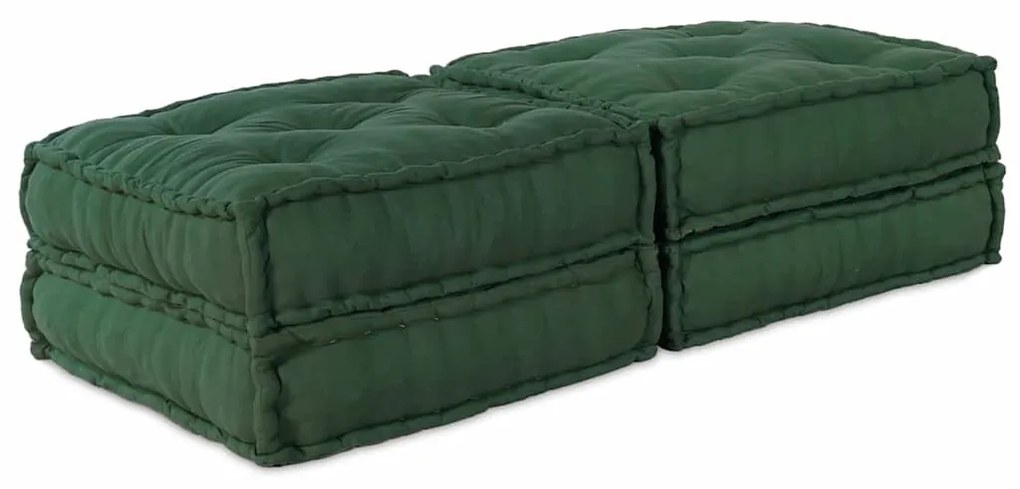 Modulová pohovka 2 ks Textil Zelená 140 x 70 x 36 cm 3315080