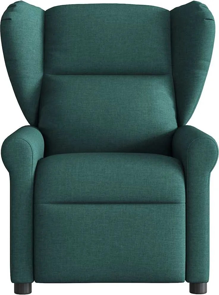 Elektrické masážní polohovací křeslo tmavě zelené textil 3303370