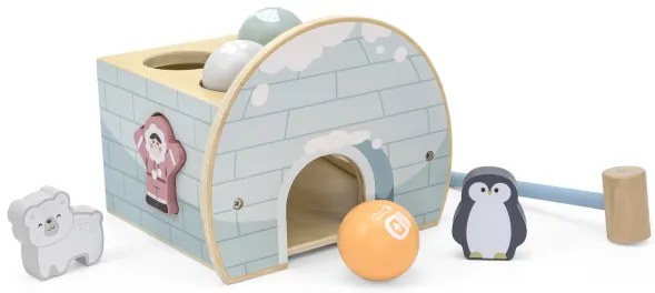 Dřevěná zatloukačka s kladívkem Viga 44097 PolarB Iglu