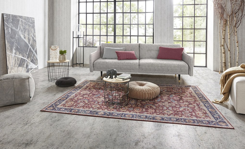Hanse Home, Kusový koberec Asmar 104004 Bordeaux/Red, 160x230, červená, chodba / předsíň