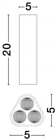 LED černé moderní stropní svítidlo Etho 20