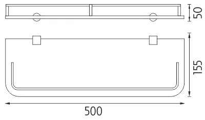 Nimco Police s ohrádkou, 50 cm BORMO - BR 11091AX-50-26